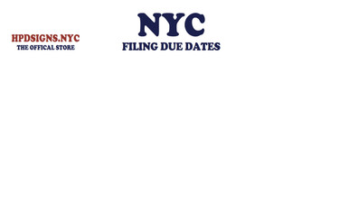 nyc hpd filing Due dates