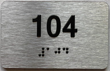 Apartment number 104 sign -Unit Number 104 sign / Suite 104 sign ...
