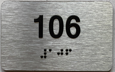 Apartment number 106 sign -Unit Number 106 sign / Suite 106 sign ...