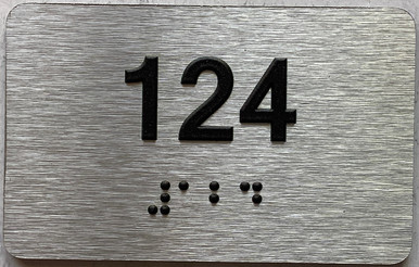 Apartment number 124 sign -Unit Number 124 sign / Suite 124 sign ...