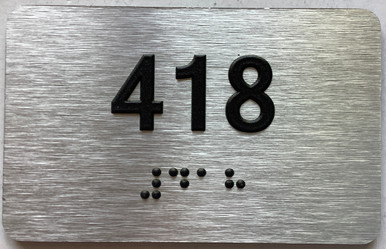 Apartment number 418 sign -Unit Number 418 sign / Suite 418 sign ...