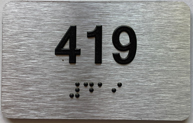 Apartment number 419 sign -Unit Number 419 sign / Suite 419 sign ...