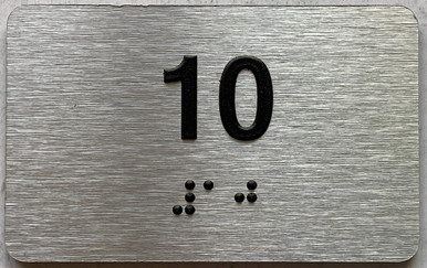 Apartment number 10 sign -Unit Number 10 sign / Suite 10 sign ( silver ...