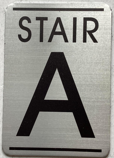 Stair number SIGN, SILVER, SIZE 4x5.75 inch, DOUBLE SIDED TAPE ...