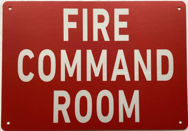 FIRE COMMAND ROOM sign (REFLECTIVE, Red, ALUMINIUM MATERIAL,7X10 INCH ...