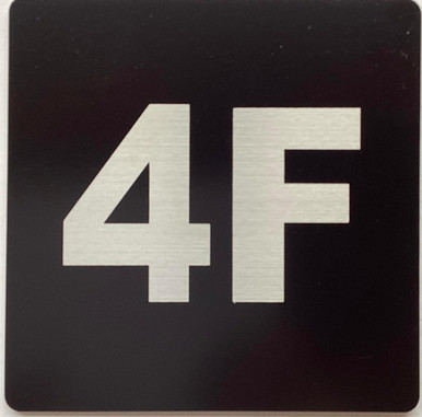 Apartment number 4F sign - UNIT NUMBER 4F SIGN/SUITE 4F SIGN (BLACK ...