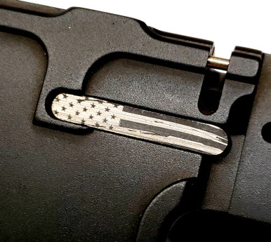 CUSTOM AR MAG CATCH - DISTRESSED FLAG