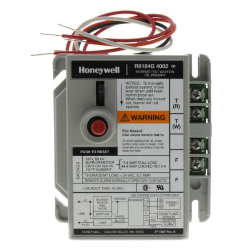 R8184G4082 Honeywell Protectorelay Oil Burner Control with 45 seconds ...
