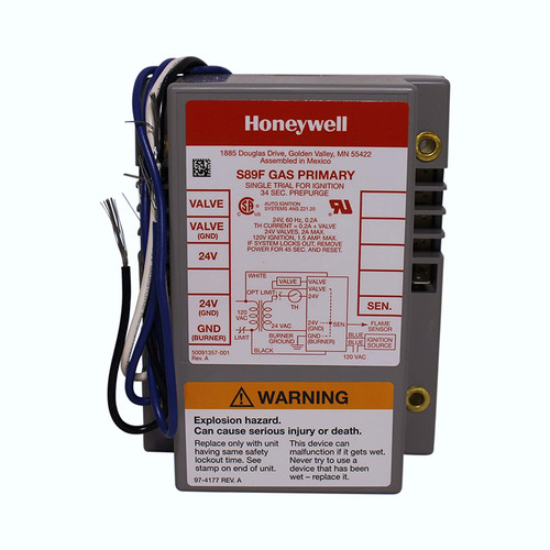 S89F1098 Honeywell 2 Rod Direct Spark Ignition Control