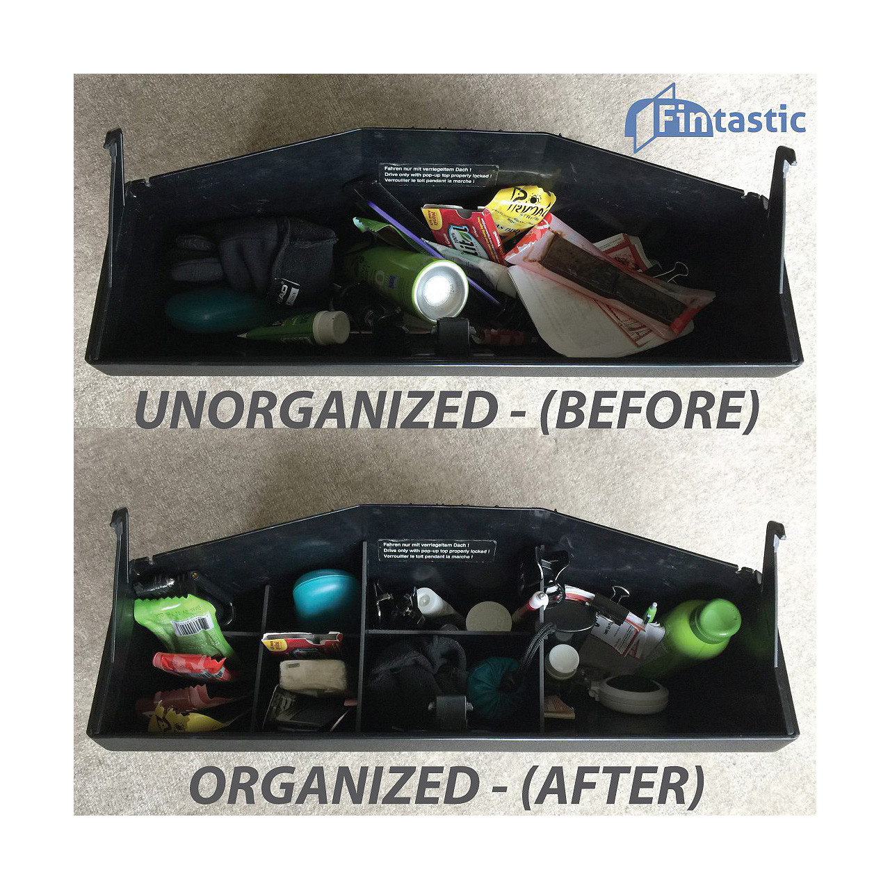 Universal Car Glove Box Upper Glove Box Spacious Space Impact Proof ...