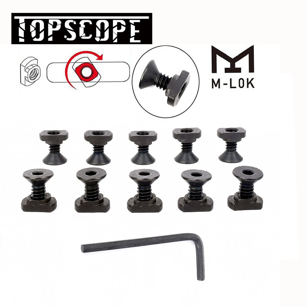 10 Pack M-LOK Screw and Nut Replacement for MLOK - AR15Basics