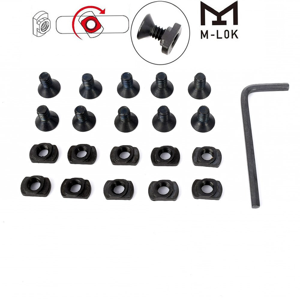 10 Pack M-LOK Screw and Nut Replacement for MLOK - AR15Basics