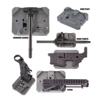 Black Rifle lower receiver Armorers Bench Block Secures Parts while ...