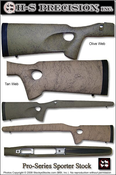 H-S Precision Sporter Thumbhole Composite Riflestock Remington 700 BDL ...