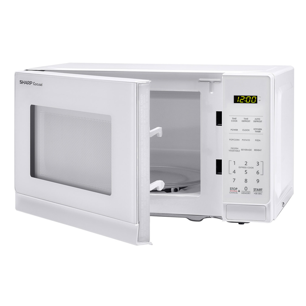 SMC0710BW 0.7 Cu Ft White Carousel Microwave - Sharp