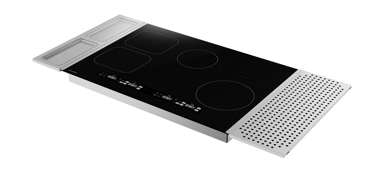 SCH3043GB Induction Cooktop with Side Accessories