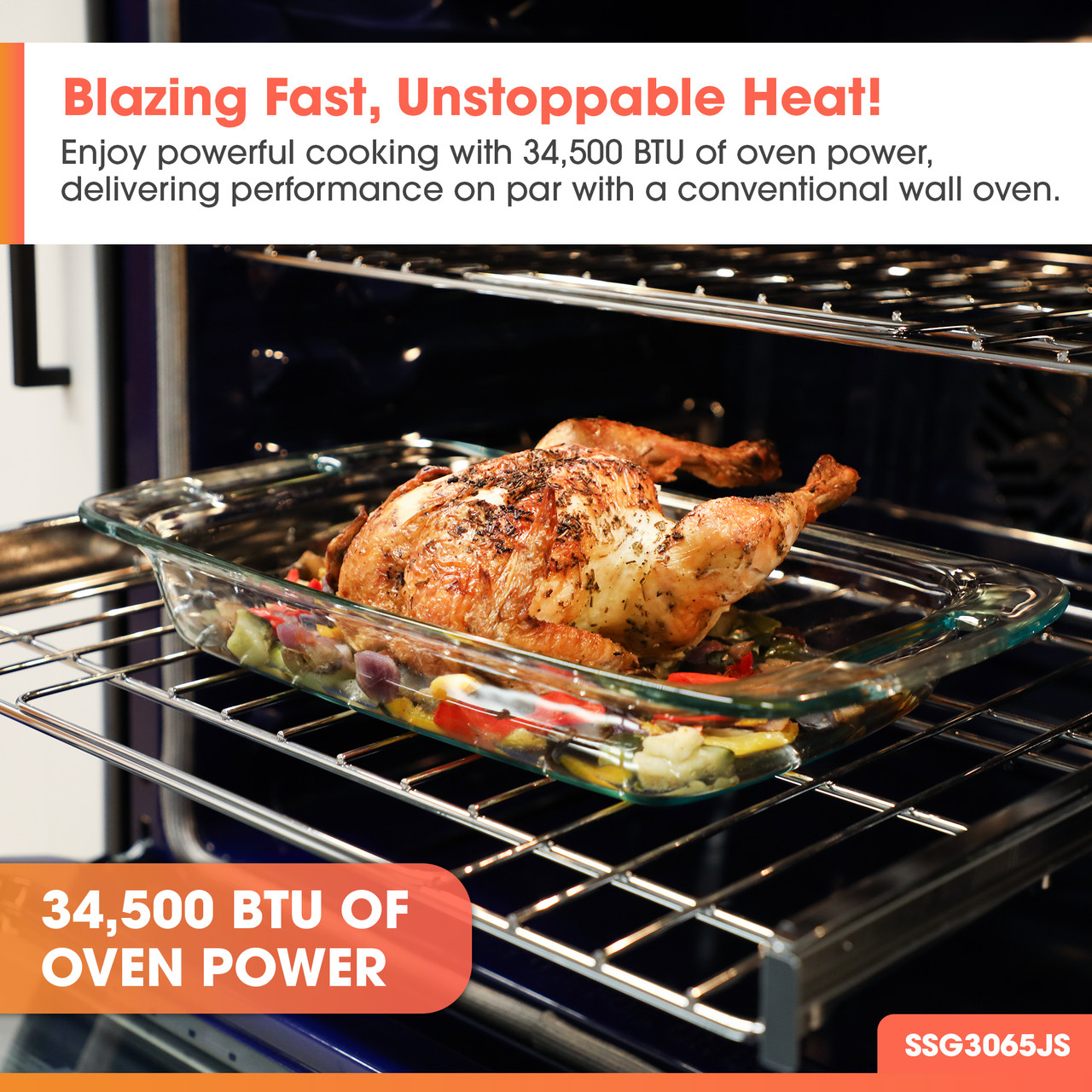 30 in. Gas Convection Slide-In Range with Air Fry | SHARP
