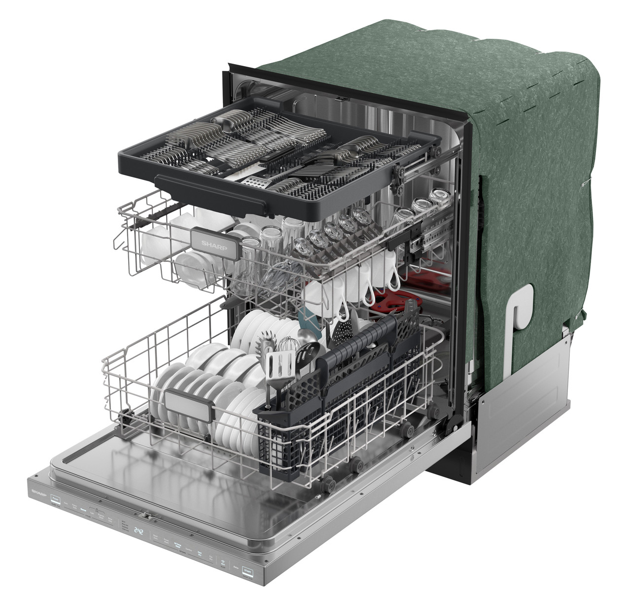 24 in. Slide-In Smart 42 dB Dishwasher (SDW6888JS) | SHARP