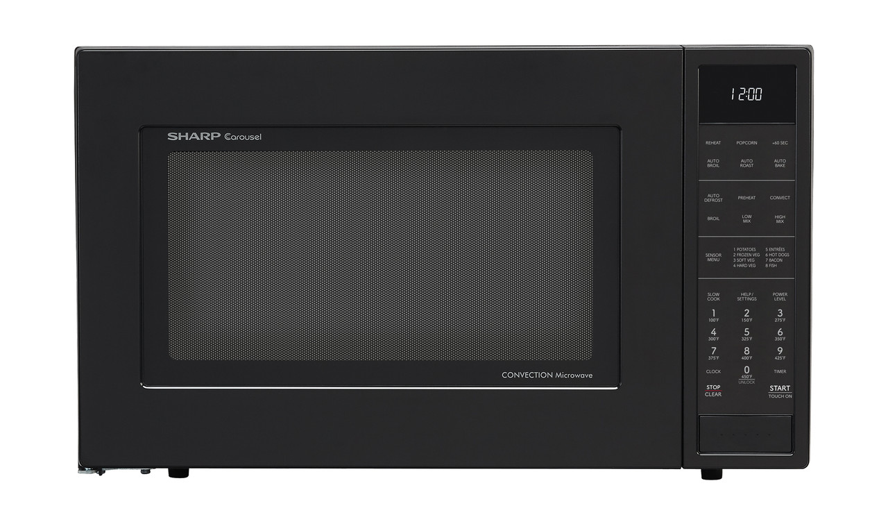 1.5 cu. ft. 900W Black Convection Countertop Microwave Oven