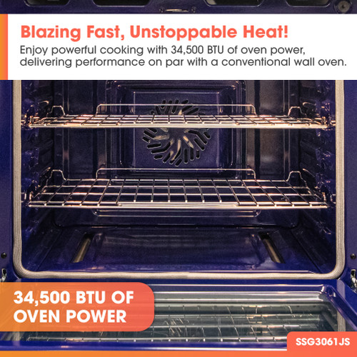 30 in. Gas Convection Slide-In Range with Air Fry | SHARP