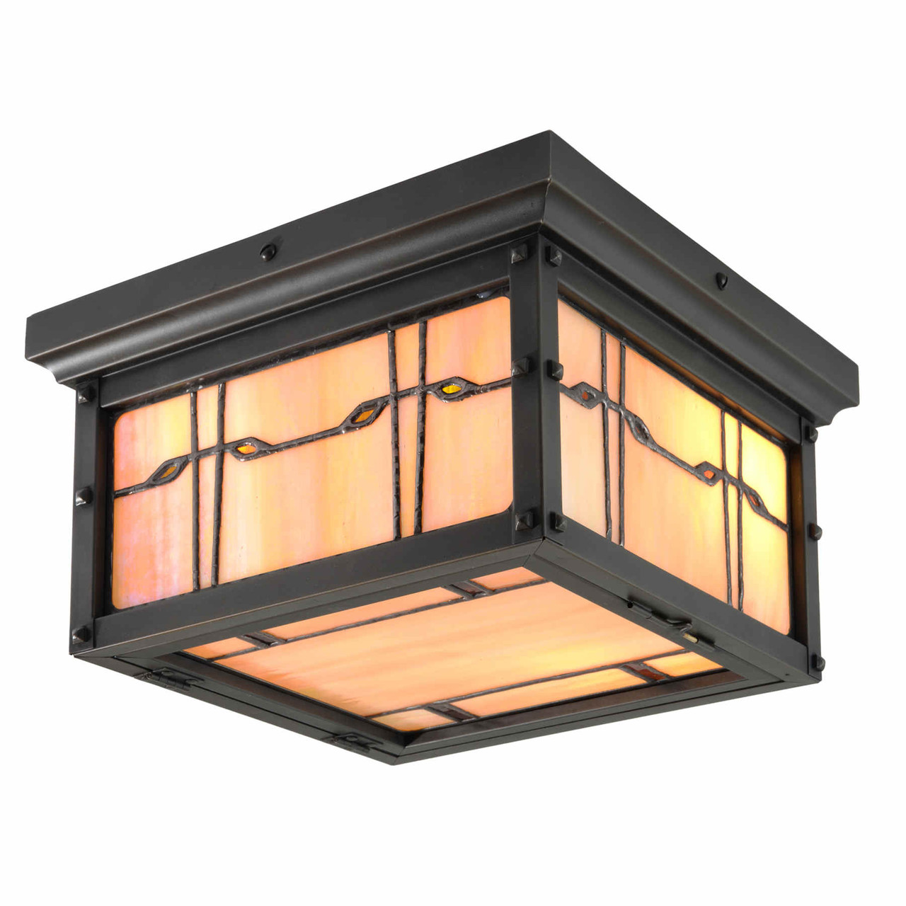 Greene & Greene Inspired Wood Ceiling Light | Gamble House