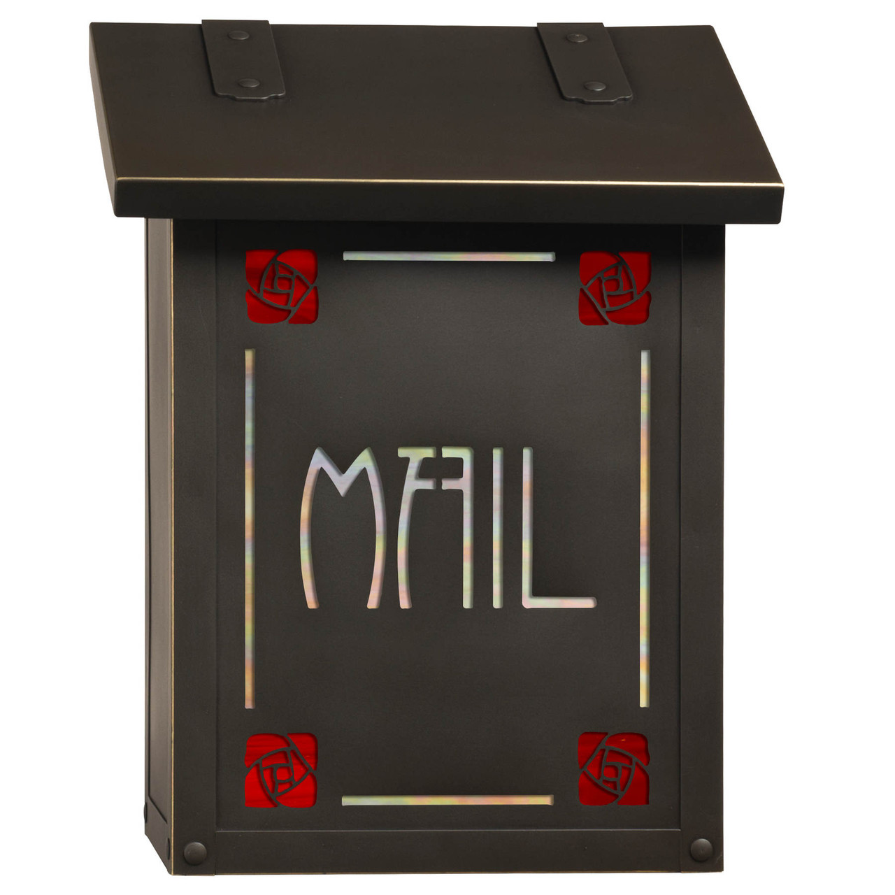 Vertical Charles Rennie Mackintosh Rose Mailbox
