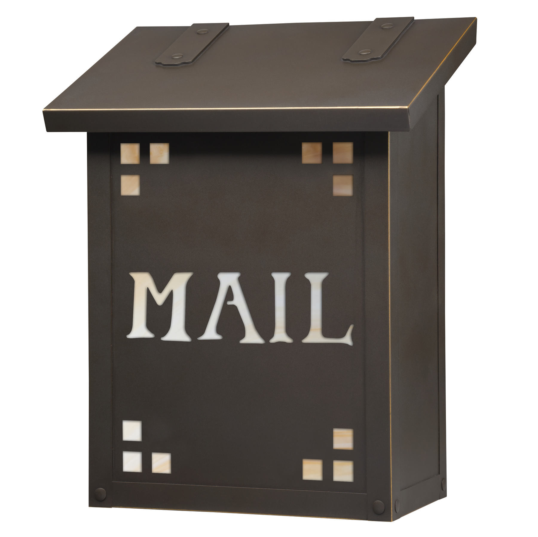 Vertical Craftsman Mailbox with Accents