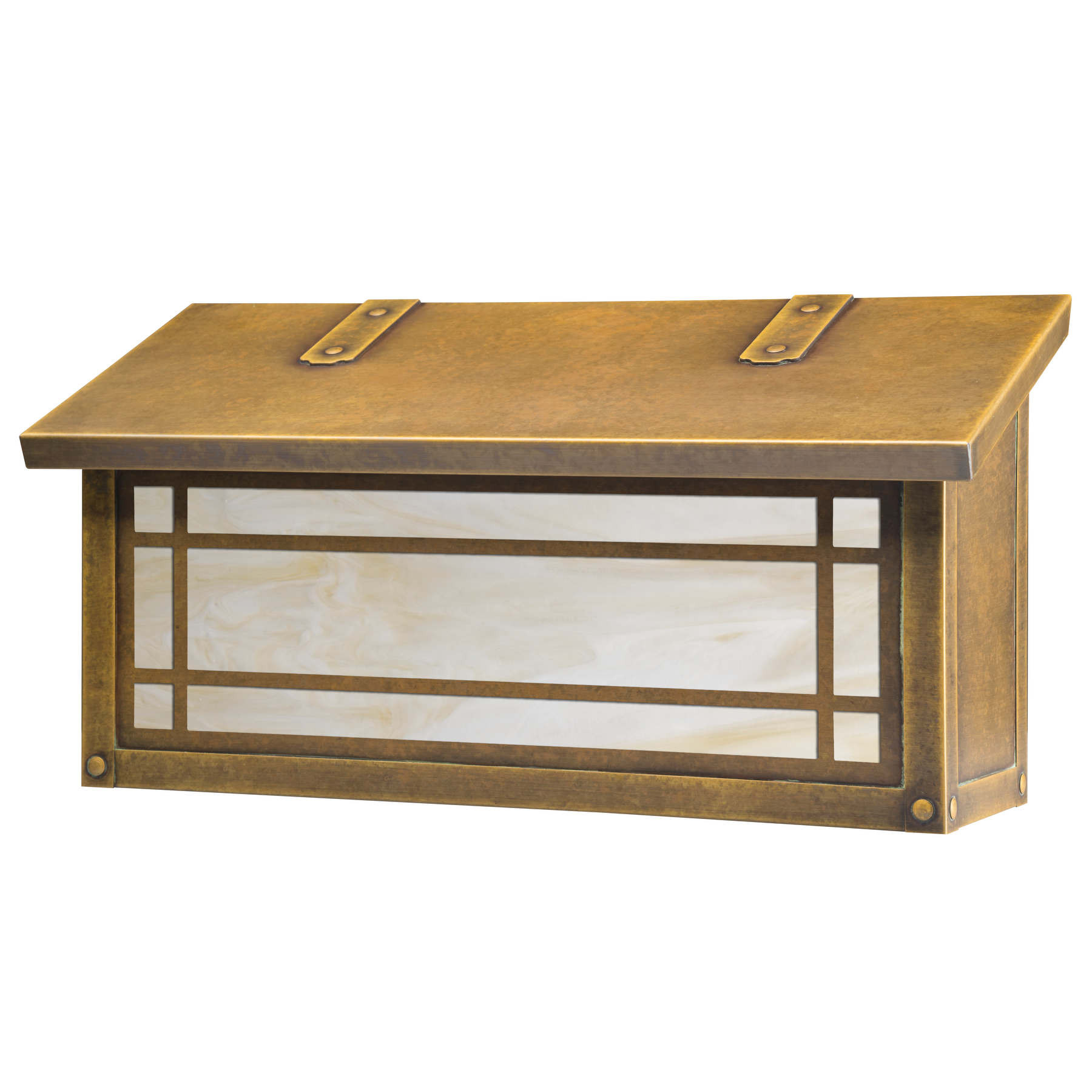 Horizontal Craftsman Mailbox with Linear Border