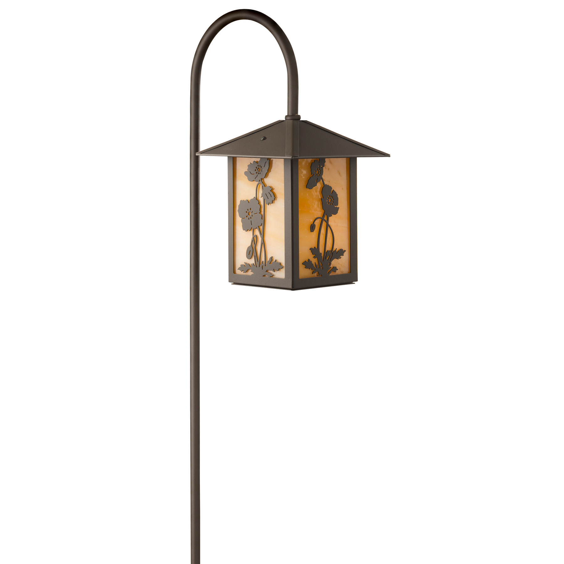 Craftsman Style Garden Lantern on Hook | Climbing Ivy Filigree