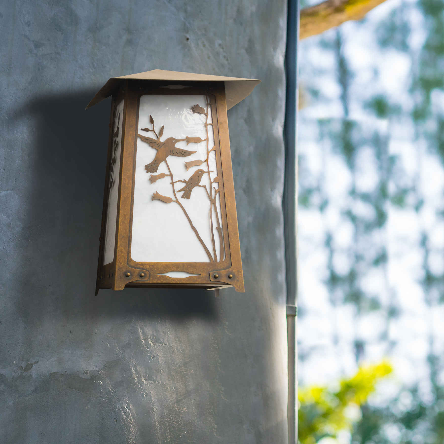 Rustic Art Nouveau Flush Mount Sconce | Baldwin Series