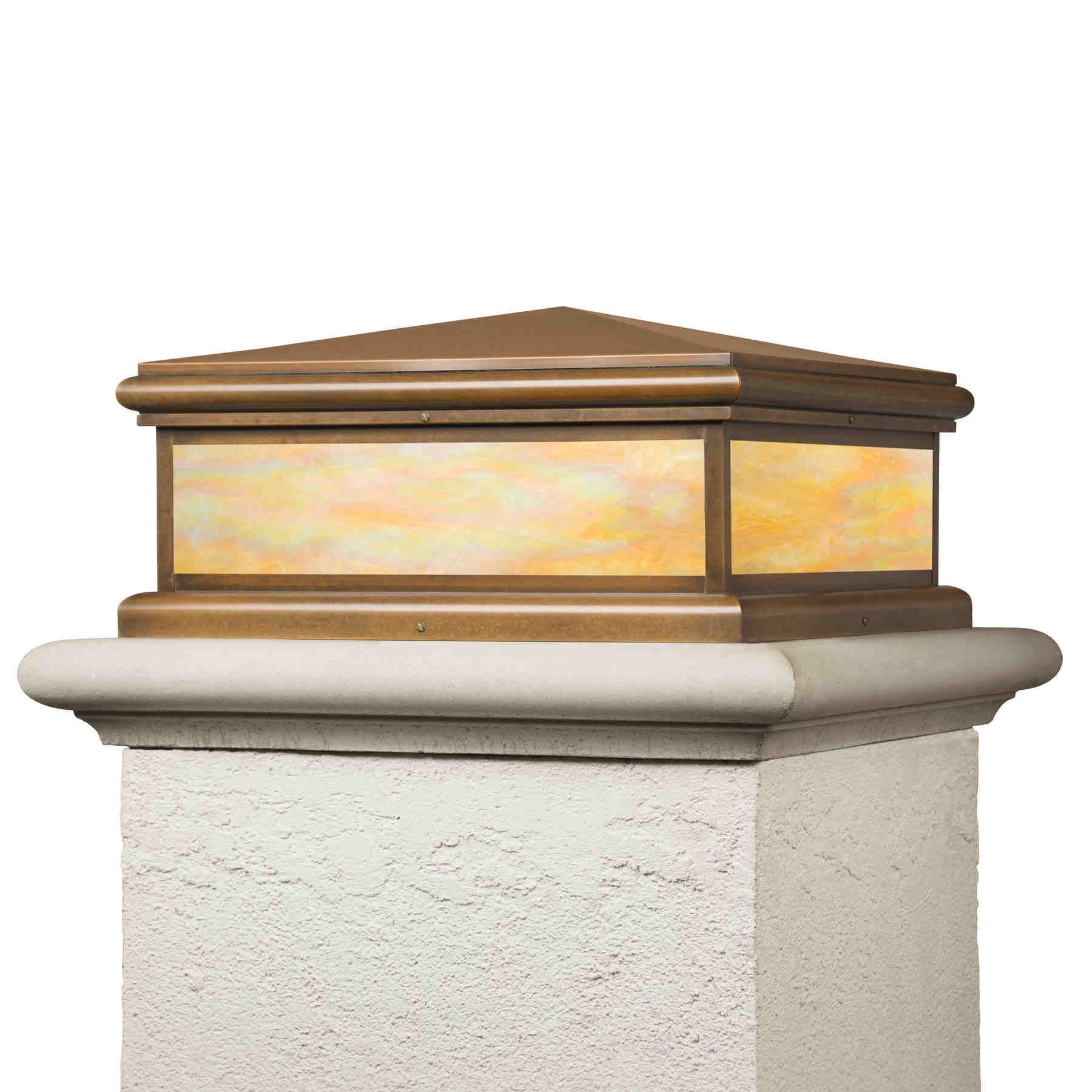 Shallow Spanish Revival Column Light with No Overlay | Montecito Series