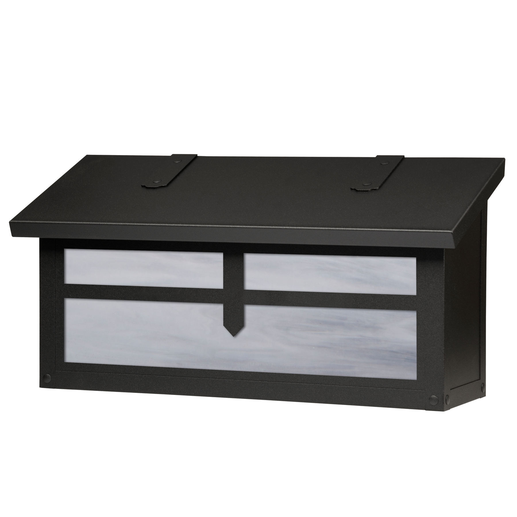 Horizontal Craftsman Mailbox with Linear Border