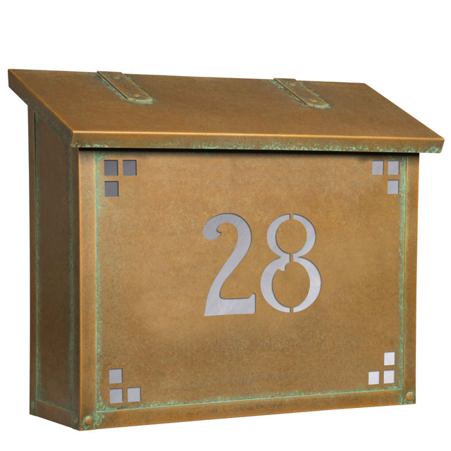 Vertical Craftsman Mailbox with Accents | Features Your Address