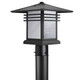 Prairie School Post Light with Louvers | Mariposa Series