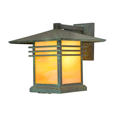 Prairie School Fixed Arm Sconce with Louvers | Mariposa Series