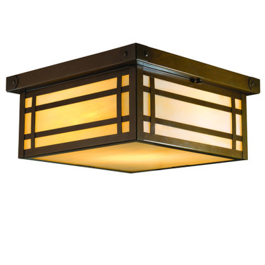 Craftsman Ceiling Light with Bold Lines | Woodfield Series