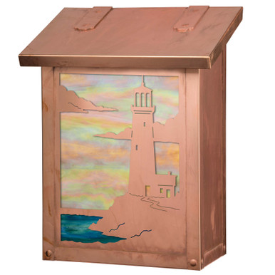 Vertical Craftsman Mailbox with Lighthouse Filigree
