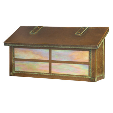 Horizontal Prairie Style Mailbox with Cross Window