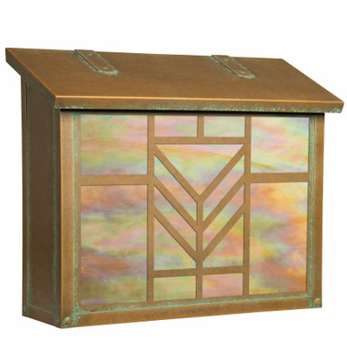 Large Prairie School Mailbox with Chevrons