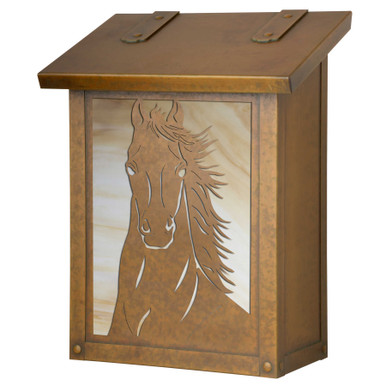 Vertical Rustic Horse Mailbox