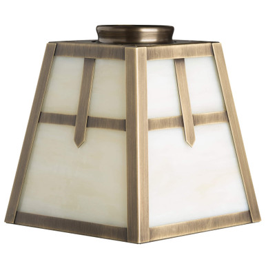 Craftsman Style Arrow Brass & Glass Shade