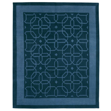 Patterned Bungalow Rug | Blue