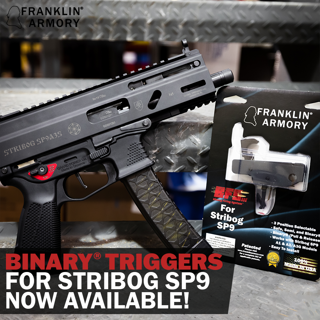Franklin Armory® Now Shipping the New Binary Firing System® for Grand Power Stribog SP9 ...