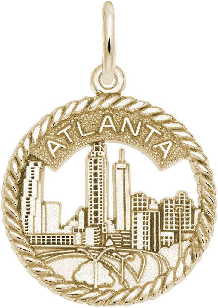 Atlanta Skyline Open Rope Charm (Choose Metal) by Rembrandt by ...