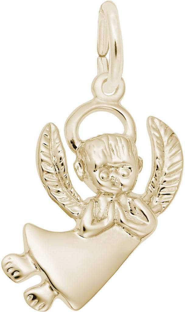 Flat Praying Angel Boy Charm (Choose Metal) by Rembrandt by Rembrandt ...