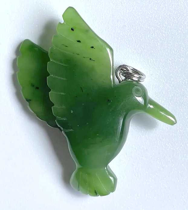 Jade Hummingbird Pendant