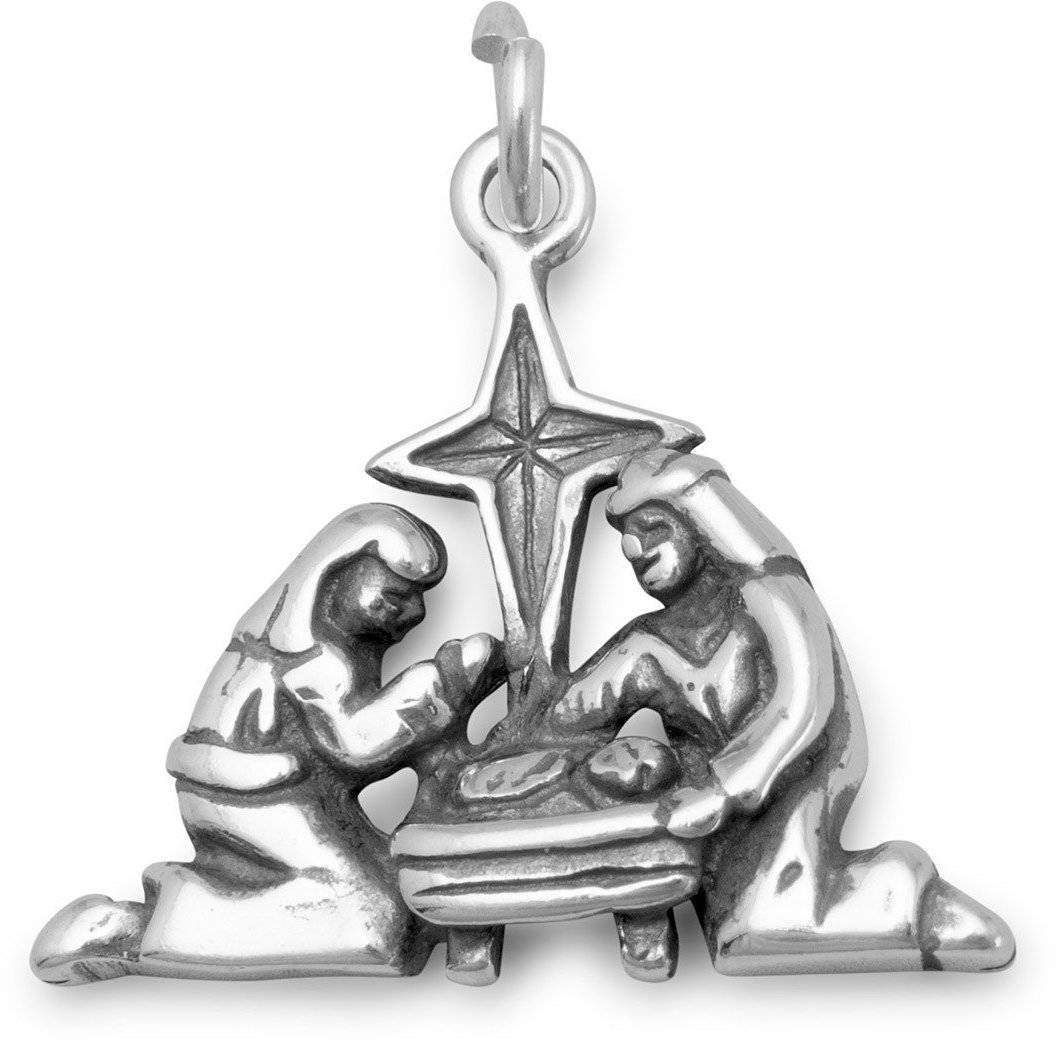 Nativity Charm 925 Sterling Silver at BillyTheTree Jewelry