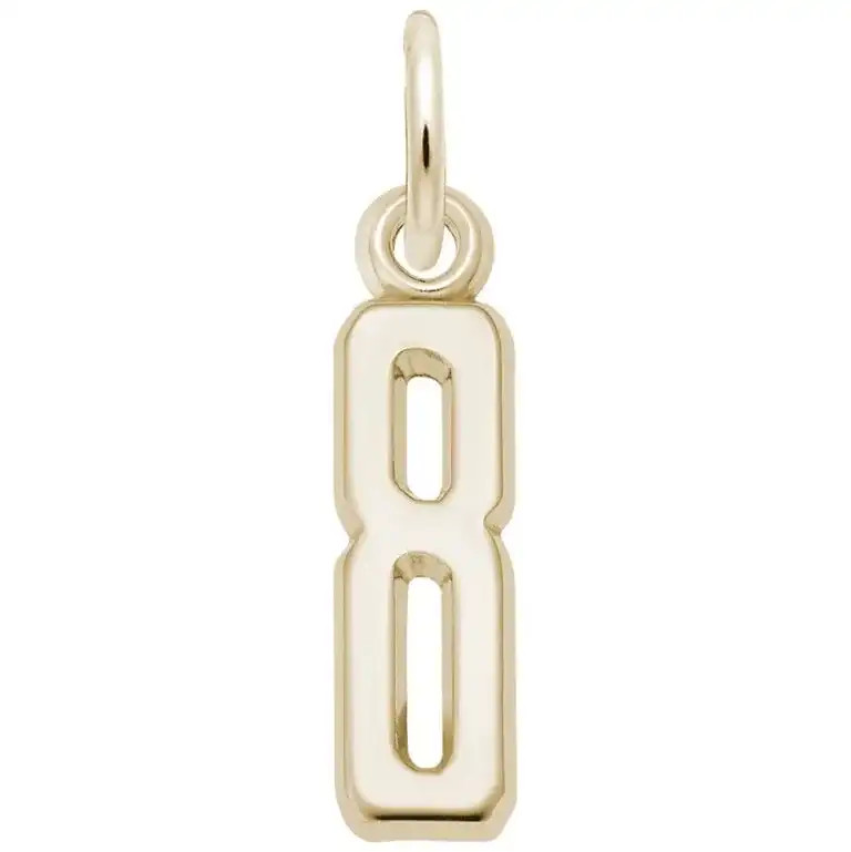 Number 8 Charm (Choose Metal) by Rembrandt by Rembrandt Charms at ...