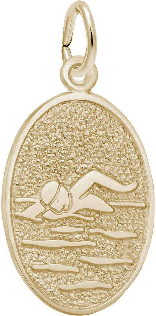 Swimmer Oval Charm (Choose Metal) by Rembrandt by Rembrandt Charms at ...