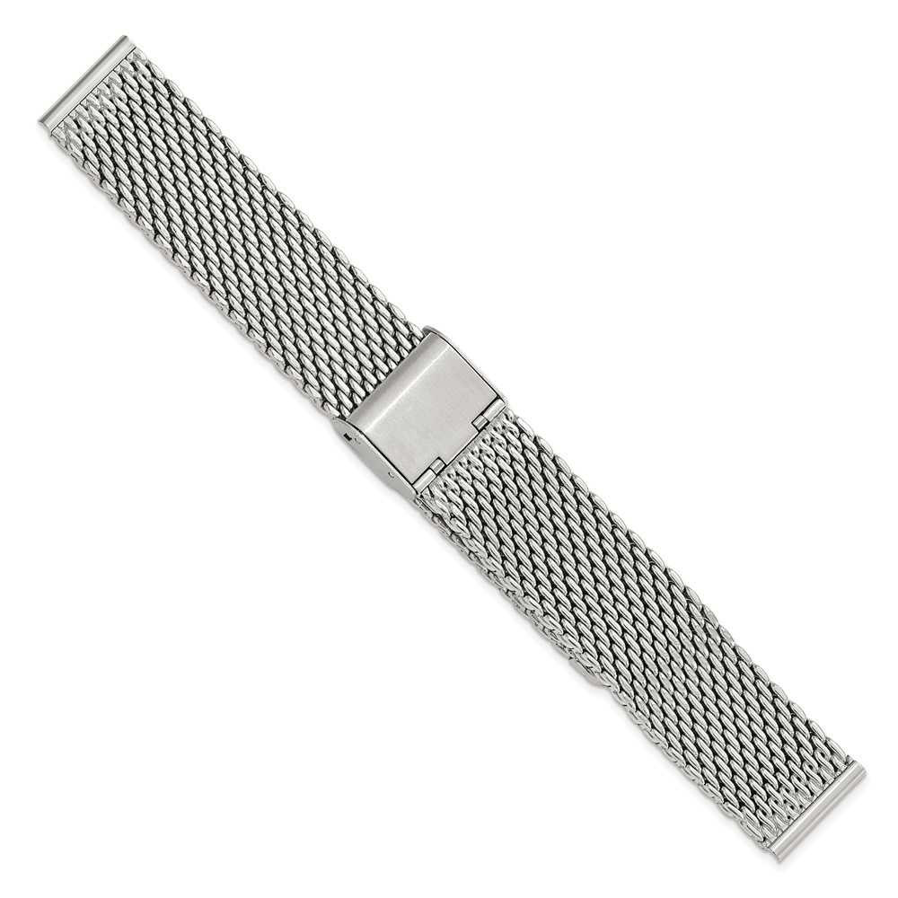 18mm Stainless Steel Mesh w/Deployment Clasp Watch Strap at ...